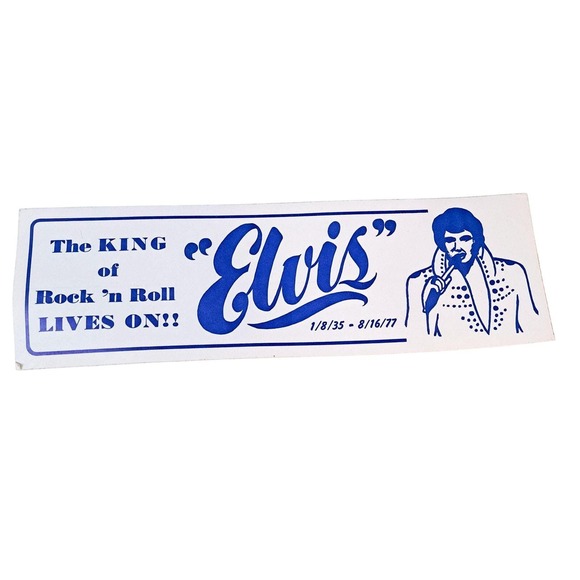 Vintage | Media | Elvis Presley Bumper Sticker 977 Vintage Elvis Lives ...